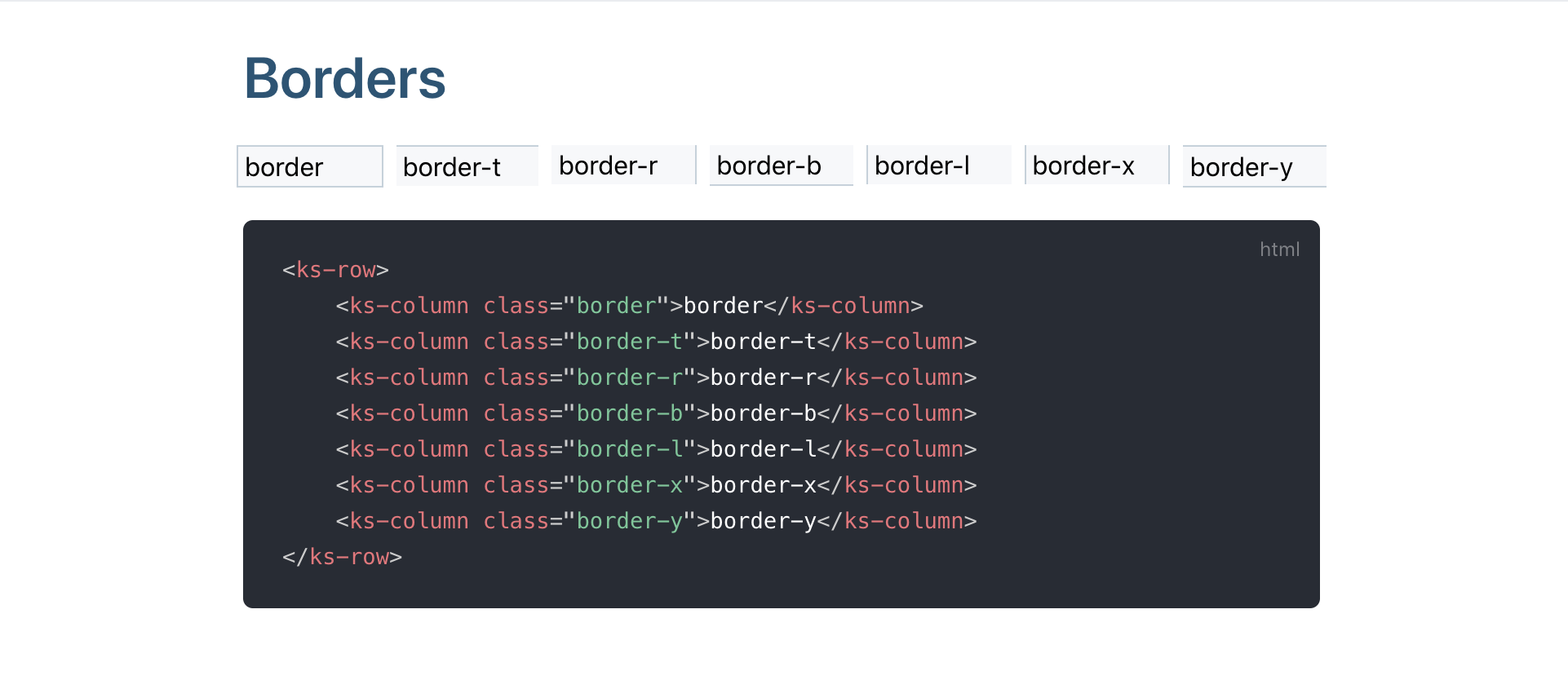 Border Utility Classes | Kickstand UI